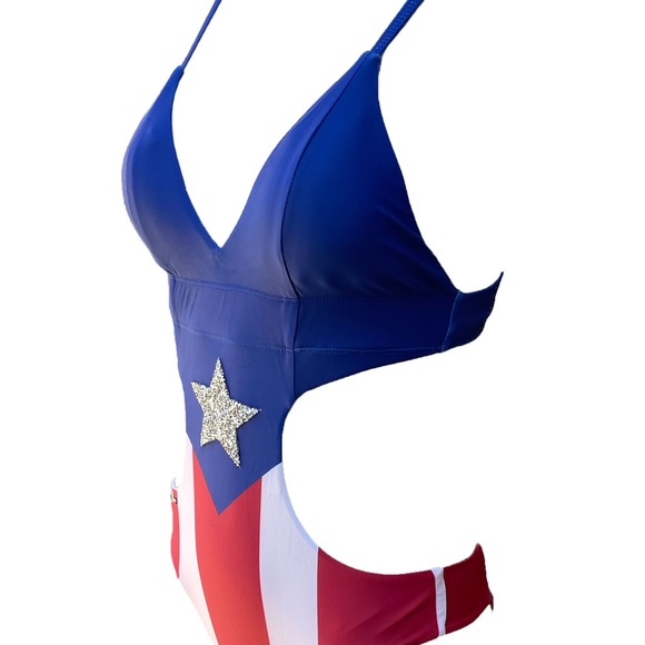 water vixen swim | Swim | Usa American Flag Crystal Star One Piece ...